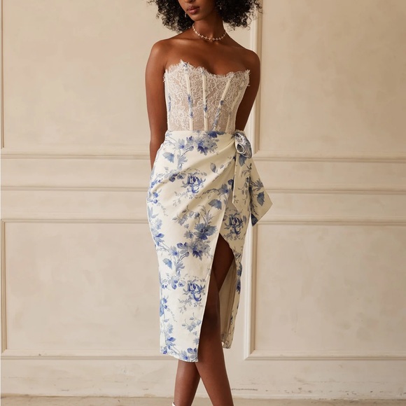 V. Chapman | Dresses | V Chapman The Nicola Dress In Provencal Blue ...